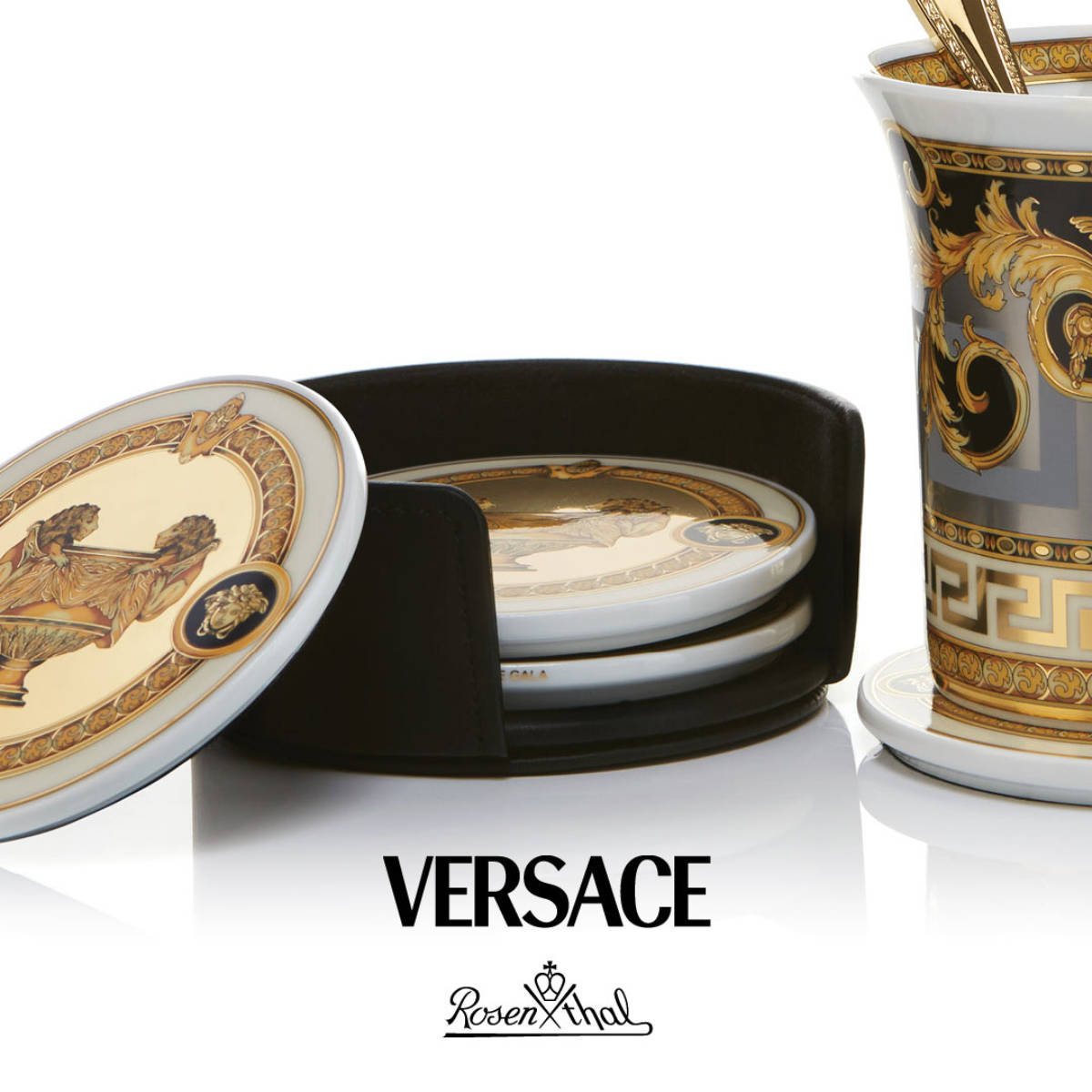 Rosenthal Versace Coasters - Elegant Table Accessories