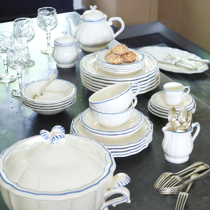 Gien Filets Bleus Ceramic - Elegant Tableware