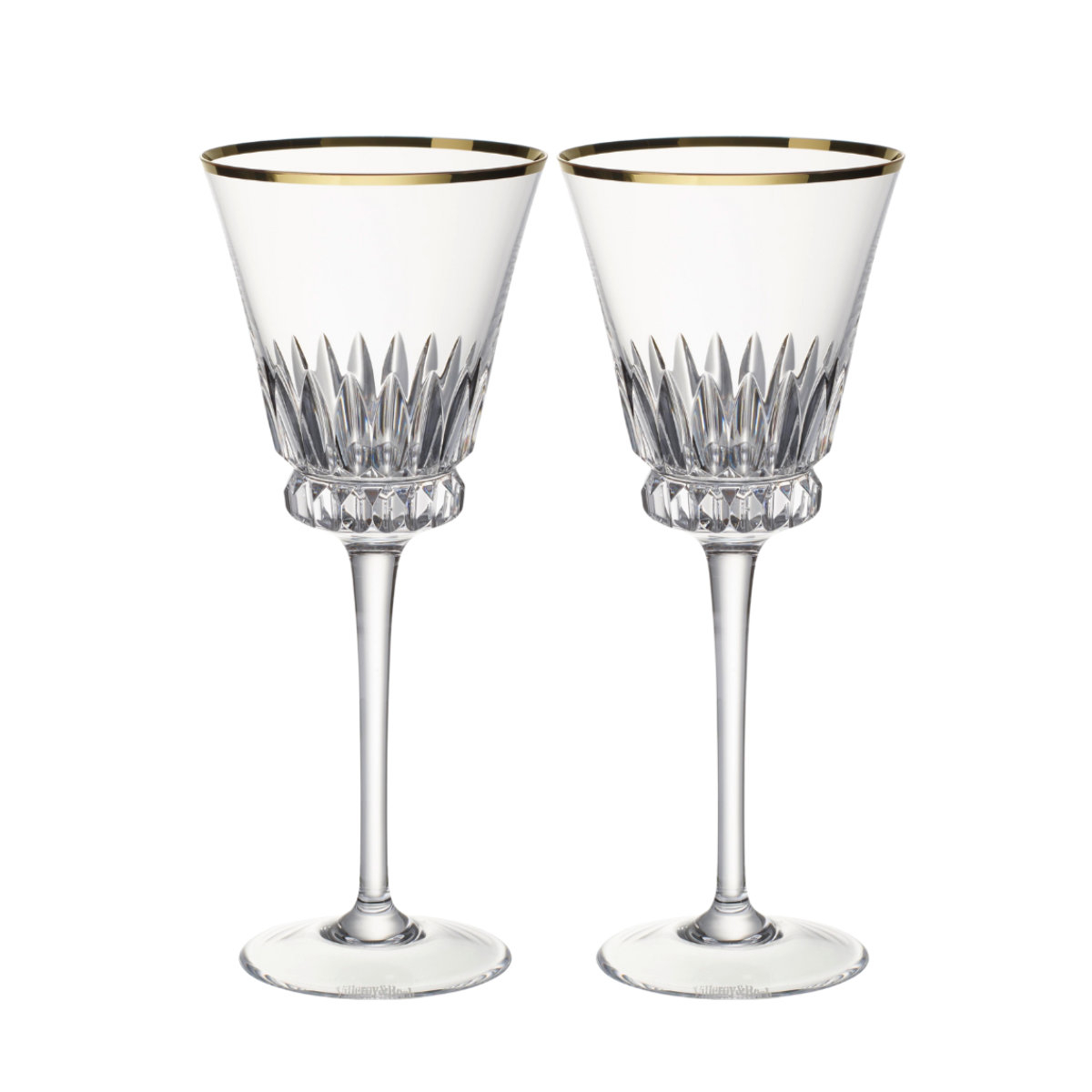 Villeroy & Boch Gläser Grand Royal Gold - Kristallglas Weißweinkelch Set 2-tlg. 0,12 L