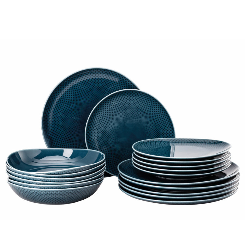 Rosenthal Junto Ocean Blue - Porzellan Tafel Set 18-tlg. 6 Personen
