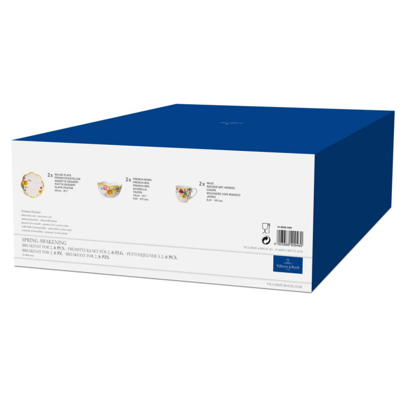 Villeroy & Boch Spring Awakening Frühsücks-Set für 2 Personen 6-tlg.