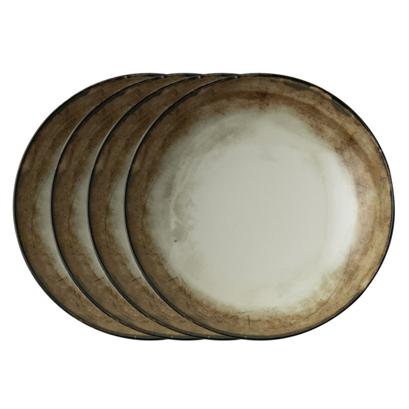 Arthur Krupp Shade Earth Porzellan Pizzateller-Set 4-tlg.