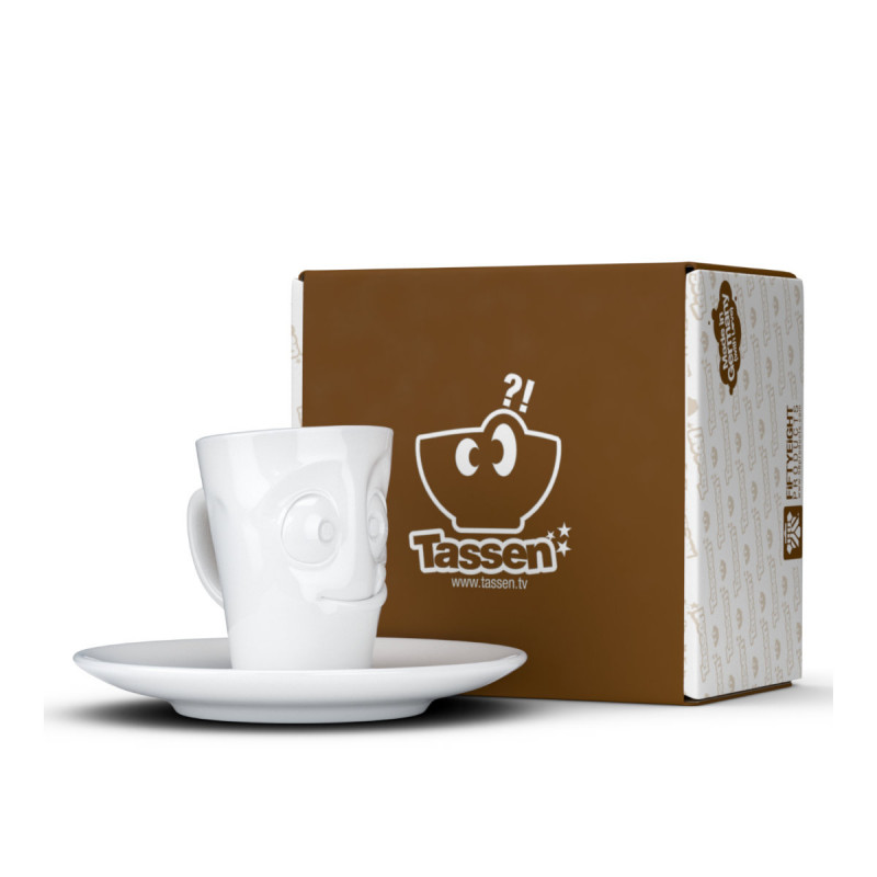 TV Tassen Espressotasse weiß lecker 0,08 L