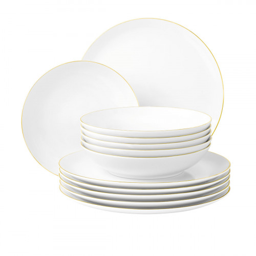 Seltmann Weiden Liberty Goldrand "12-piece dinnerware set."