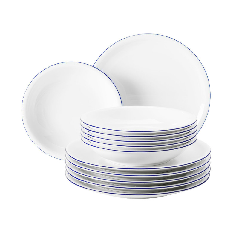 Seltmann Weiden Compact Blaurand Dinnerware set 12-pieces