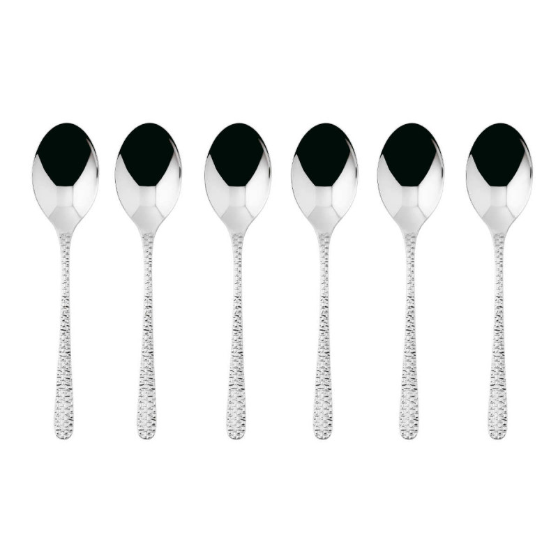 Sambonet Venezia 18/10 stainless steel mocca spoon set 6 pcs.