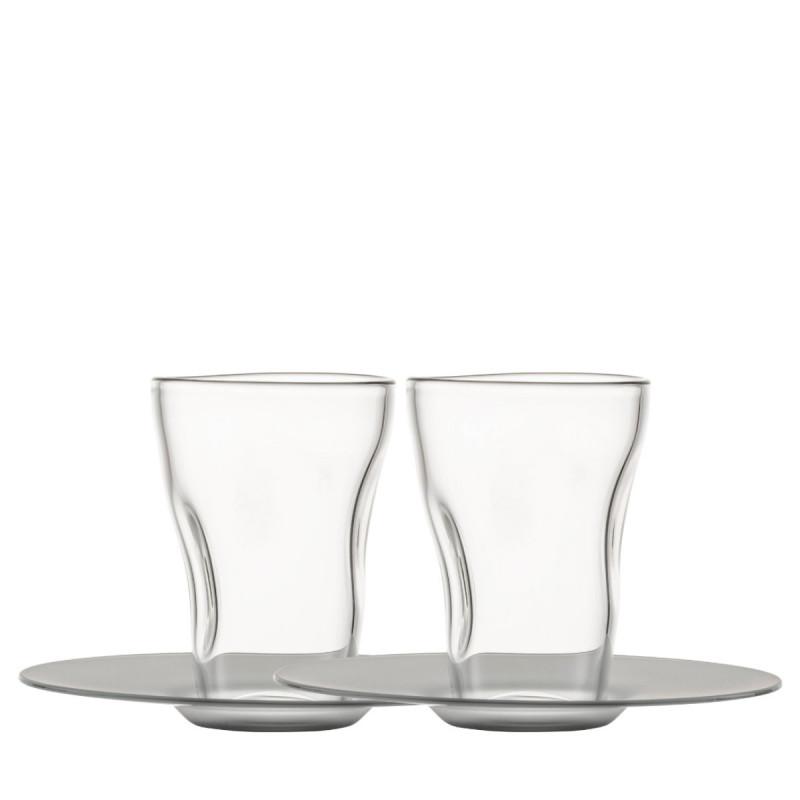 Eisch Unik Espresso glass with saucer satin set 2-pcs. 0,10 L
