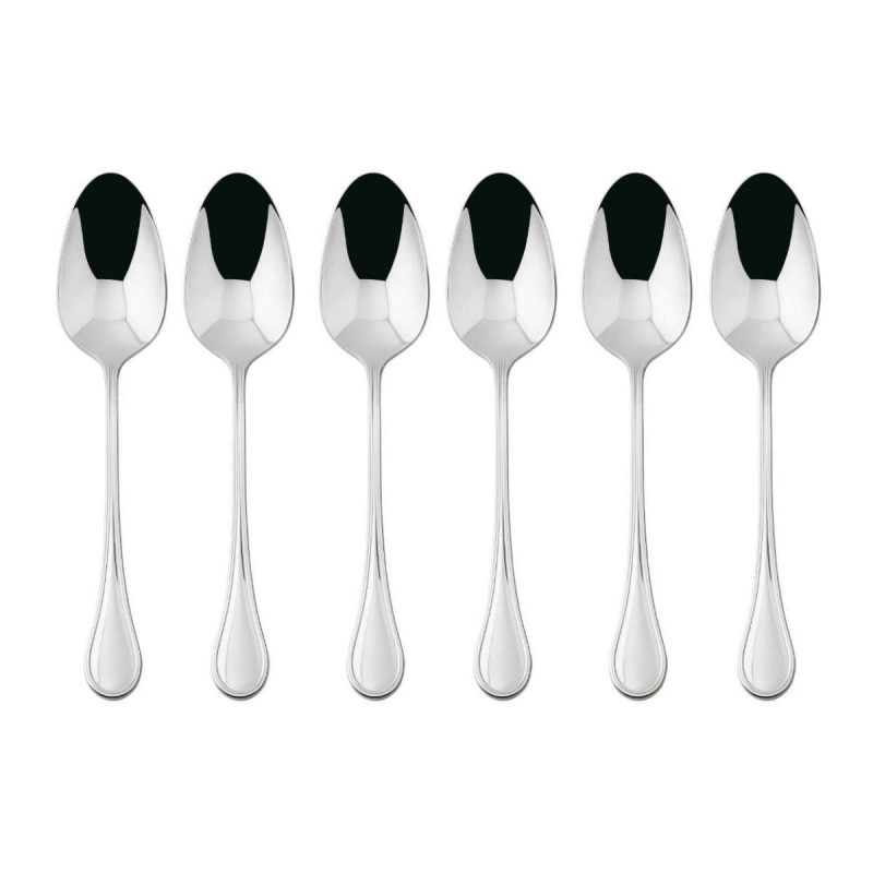 Sambonet Royal 18/10 stainless steel mocca spoon set 6 pcs.