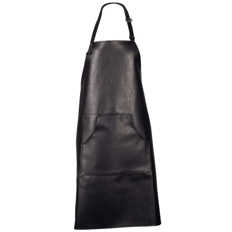ASA Table Tops Vegan Leather Cooking Apron black 90x82 cm